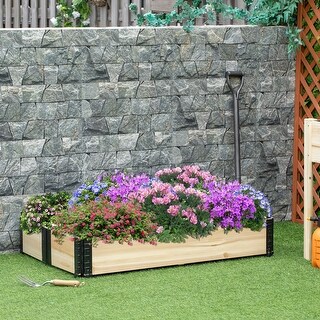 Foldable Raised Garden Bed Elevated Ground Planter Box w/ Insert ...