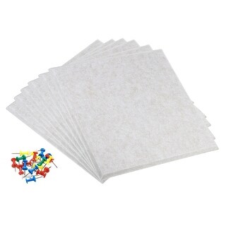 6Pcs Felt Pin Board Tile Self Adhesive Square Wall Bulletin Push Pin ...
