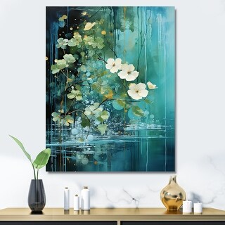 Designart "Drip Natures Pulse River III" Drip Painting Wall Art Prints ...