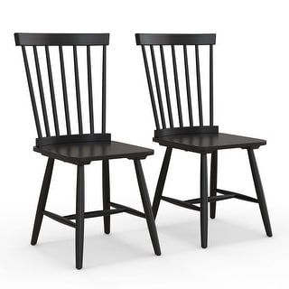 Wood Dining Chairs Set of 2/4/6 Farmhouse Spindle Back, Widen Seat ...