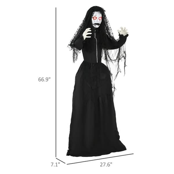 Life Size Freestanding Scary Ghost Bride Halloween Decor - Bed Bath ...