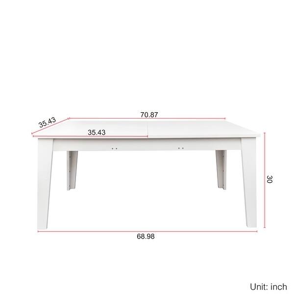 Modern Retractable Kitchen Wooden Dining Table, Casual Patio Dining ...