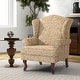 Elegant Living Room Wing Back Arm Chair Upholstered Accent Chair - Bed ...