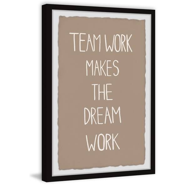 'Team Work Dream Work' Framed Painting Print - Bed Bath & Beyond - 36273527