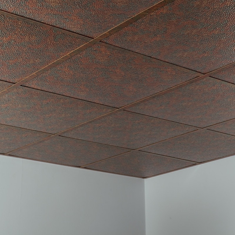 Fasade Art Deco Decorative Vinyl 2ft x 2ft Lay In Ceiling Tile in ...