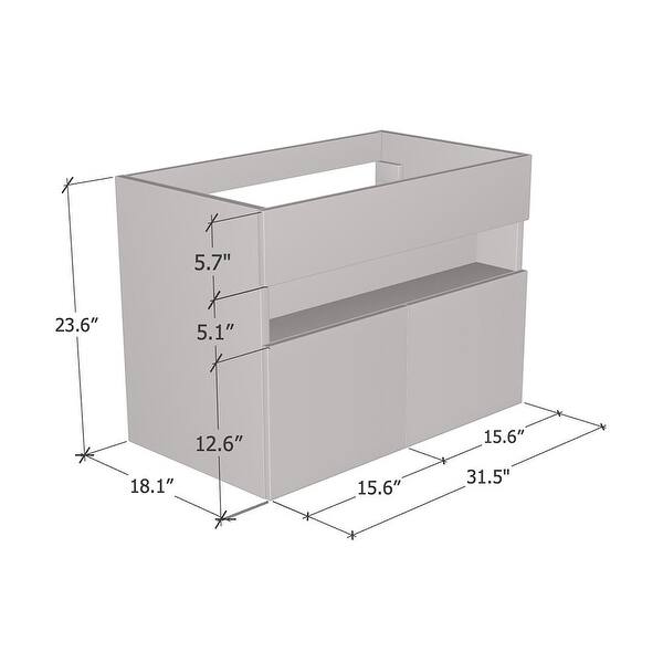 Laguna 2D 80 Floating Bathroom Vanity - Bed Bath & Beyond - 40224490