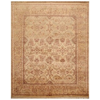 Hand Knotted Agra Beige,Tan Persian Wool Traditional Oriental Area Rug ...