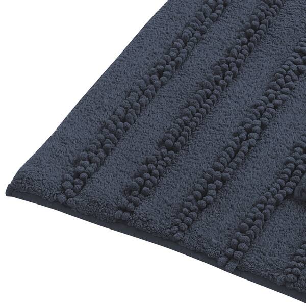 Veria 2 Piece Bath Mat With Textured Loops Details The Urban Port Navy ...