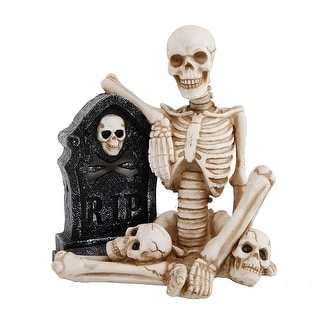 Skeleton & Tombstone W/ Color Changing Led Lights, Ployresin Ft-2638E ...