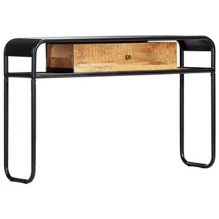 Console Table 46.5"x11.8"x29.5" Solid Mango Wood with 1 Drawer,Foyer ...