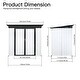 Outdoor storage sheds 4FTx6FT Pent roof White+Black (White roof ) - Bed ...