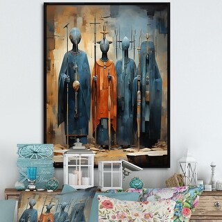 Designart "African Tribes Dogon Mali IV" African Tribes Framed Wall ...