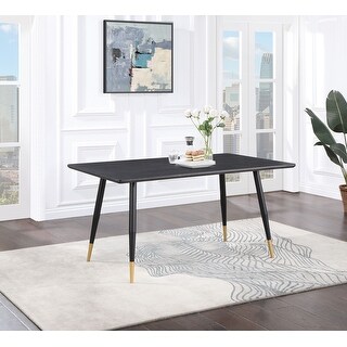 Spartan Black and Gold Rectangular Dining Table - Bed Bath & Beyond ...