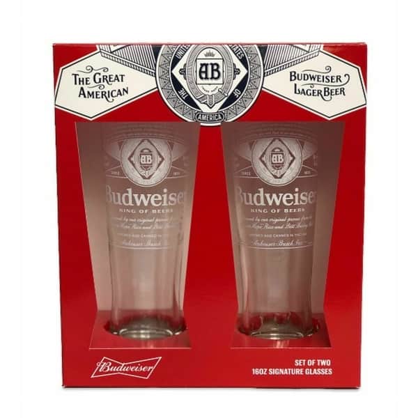 Budweiser 16oz. Capacity Glassware Signature 2 packs - Clear - Bed Bath ...