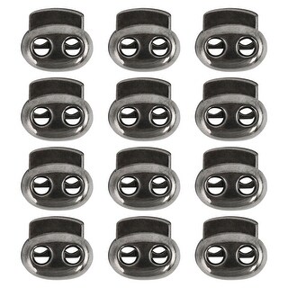 12pcs Plastic Spring Cord Locks Double Hole End Rope Fastener Slider ...