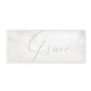 Stupell Grace Phrase Elegant Cursive Typography Neutral Wood Wall Art ...