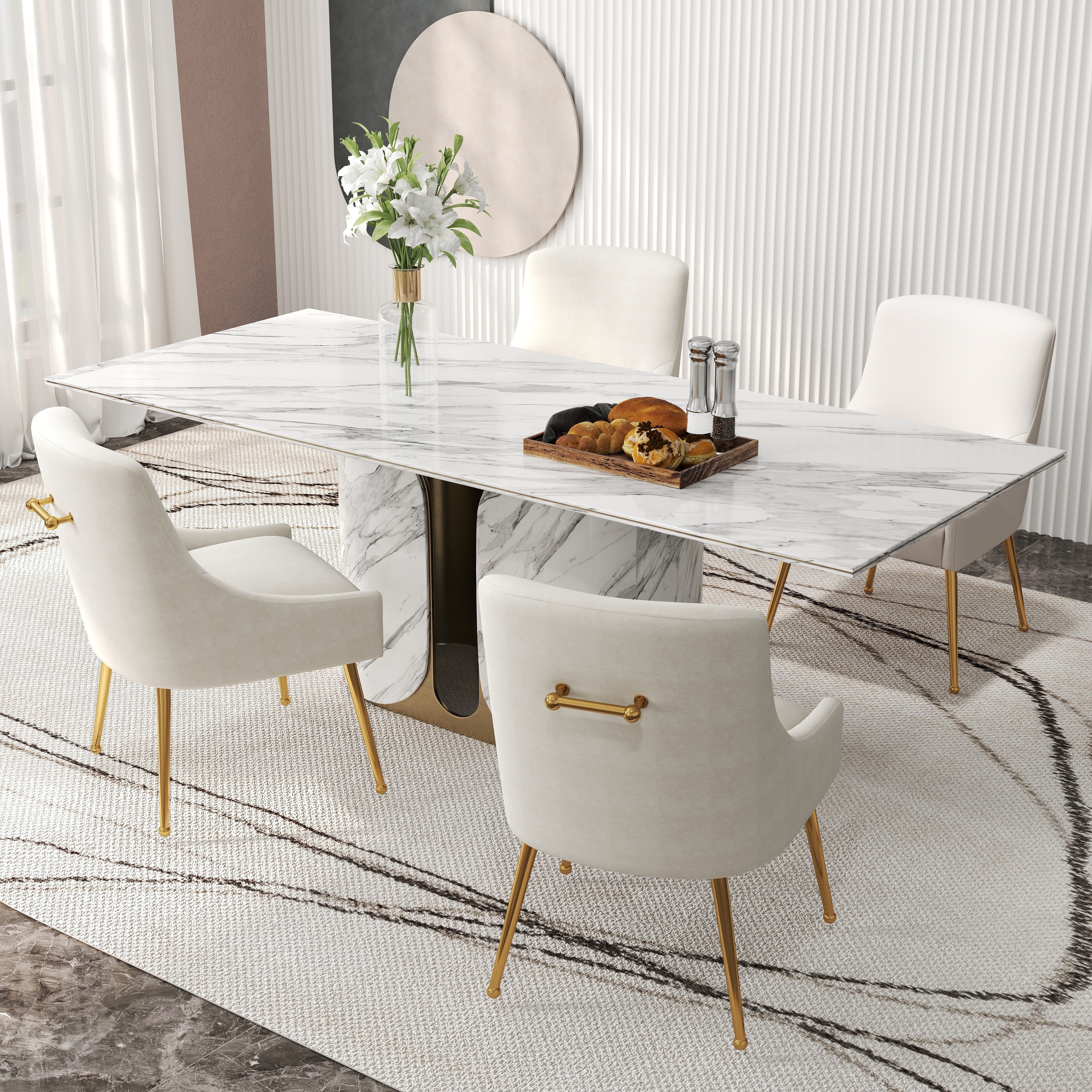 Glam dining chairs set of 4 store