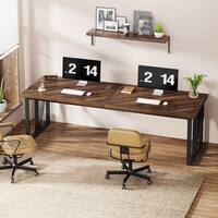 78.7 Inches Extra Long 2 Person Desk, Large Home Office Computer Desk ...