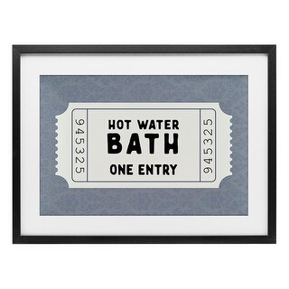 Retro Bathroom Ticket Lettered and Lined - Bed Bath & Beyond - 43237545
