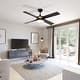 Moasis 52-inch 4-Blade Ceiling Fan with LED Light and Remote Control ...