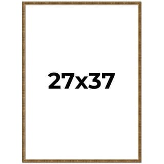 27x37 Frame Gold Kingsley Distressed Solid Wood Picture Frame Width ...