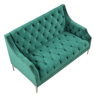 Living Room Loveseat Couches Button Tufted Back Deep Seat Sofas - Bed ...