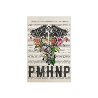 PMHNP, Psychiatric Mental Health Nurse Practitioner With Flowers Print ...