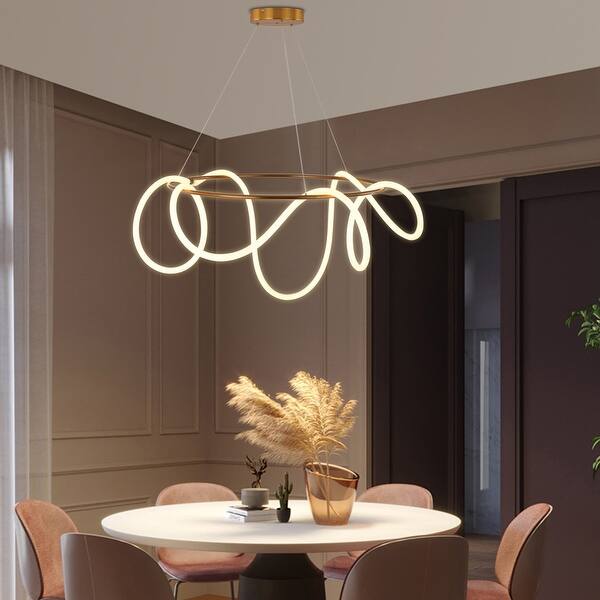 Creative Metal Flexible Silicone LED Tube Music Symbol Pendant Light ...