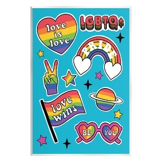 Stupell LGBTQ Be You Pride Rainbows Wall Plaque Art by Lisa Barlow ...