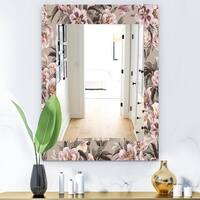 Designart 'Obsidian Bloom 21' Traditional Mirror - Vanity Printed ...