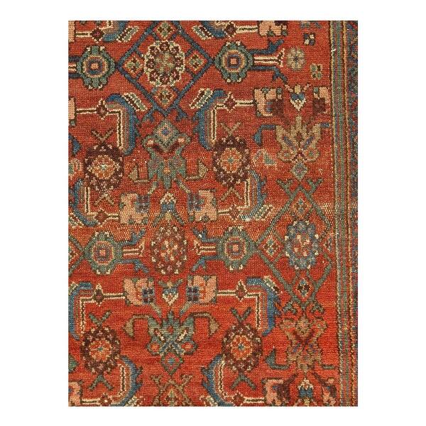 Canvello Silkroad Hamadan Rust And Green Rug - 3' X 4'9'' - 4'9'' x 3 ...