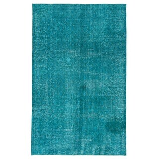 ECARPETGALLERY Hand-knotted Color Transition Turquoise Wool Rug - 6'7 x ...