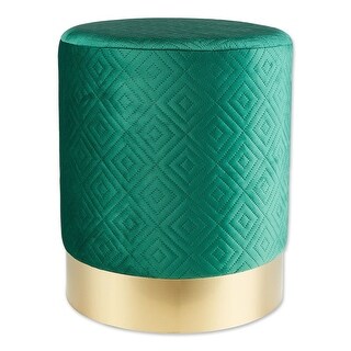 Natural Green Velvet Stool - Bed Bath & Beyond - 32406042