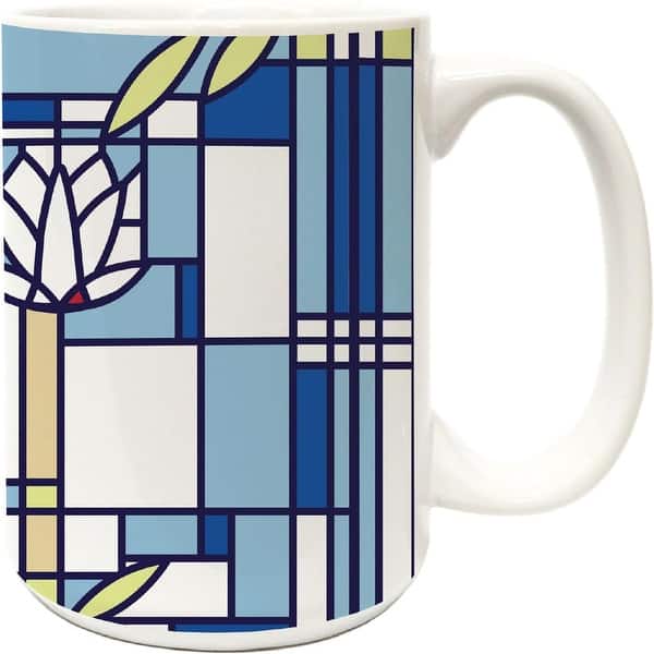 Waterlilies Design by Frank Lloyd Wright 15 oz. Ceramic Mug ...