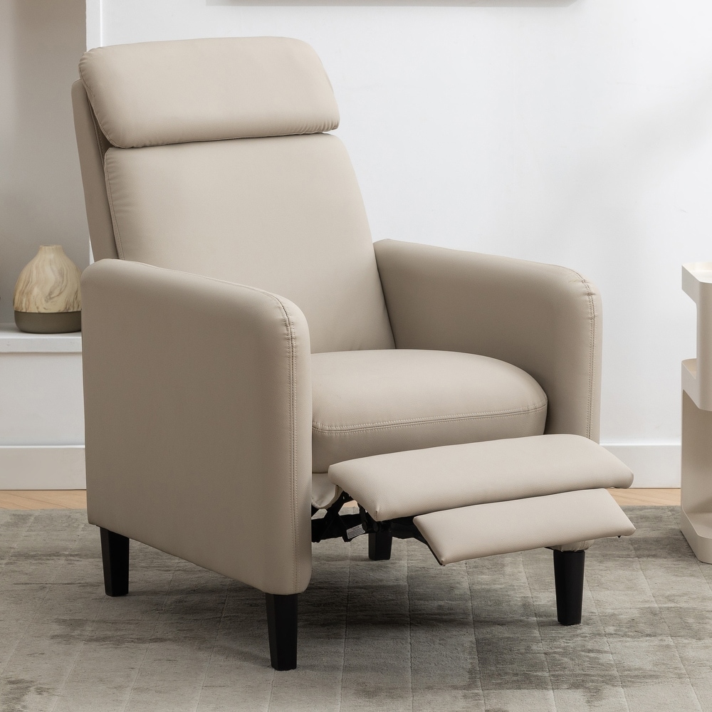 Beige Faux Leather Recliner Chairs - Bed Bath & Beyond