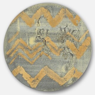 Designart 'Glam Metallic Form III' Glam Metal Circle Wall Art - Bed ...