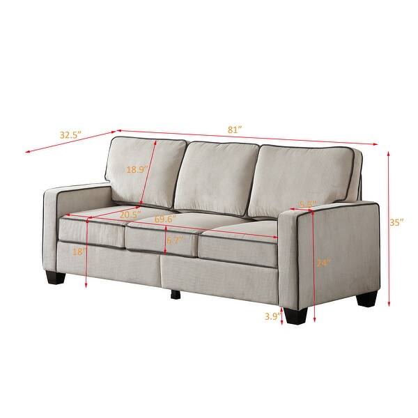 Beige Corduroy Recliner Streamline Sofa Deep Seat Lounge Loveseat - Bed ...