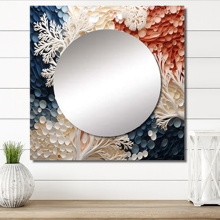 Designart "Pink And White Coastal Coral Collage II" Coastal Coral Wall ...