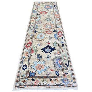 Shahbanu Rugs Baked Bread Brown Afghan Oushak with Colorful Motifs ...