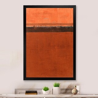 Designart "Orange Modern Art Painting" Modern Framed artwork - Bed Bath ...