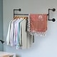 Industrial Pipe Clothes Rack Wall Mounted Hanging Rod Rail Garment ...