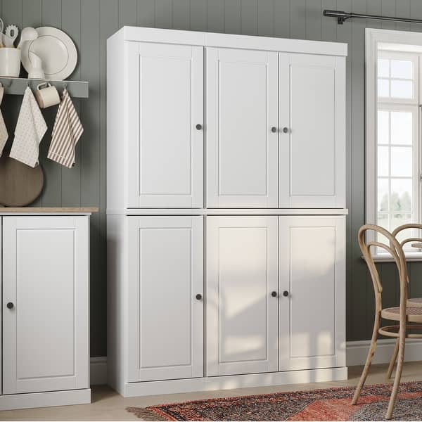 Palace Imports 100% Solid Wood 48.5" China Pantry Cabinet with Solid or ...