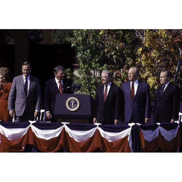 George Bush Sr Ronald Reagan Jimmy Carter Gerald Ford and Richard Nixon ...