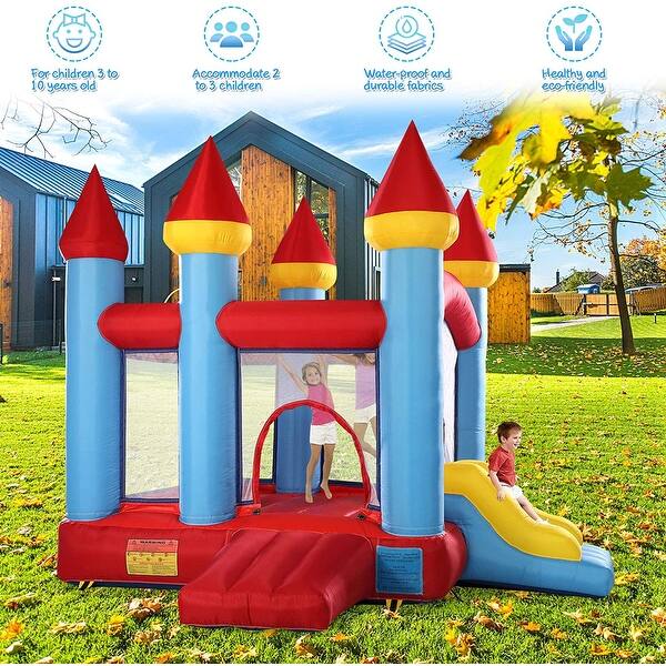 Outdoor and Indoor Inflatable Bounce House with Slide and Double Doors ...