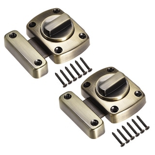 Rotate Bolt Latch, 1.5-inch Zinc Alloy Security Door Slide Lock, 2 Pcs ...