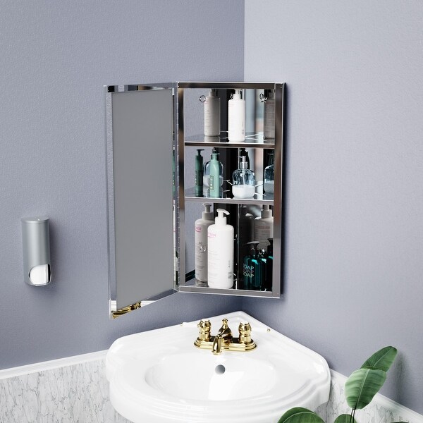 Stainless steel corner bathroom cabinet store