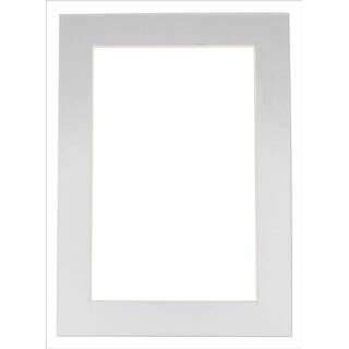 9x12 Mat Bevel Cut for 5.5x8.5 Photos - Acid Free Metallic Silver ...