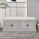 Classic Vintage Wooden Storage Bench with Two Cabinets - Bed Bath ...