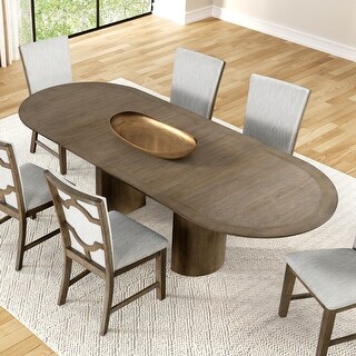Furniture of America Lenn Modern Farmhouse Oak 102-inch Wood Extendable ...