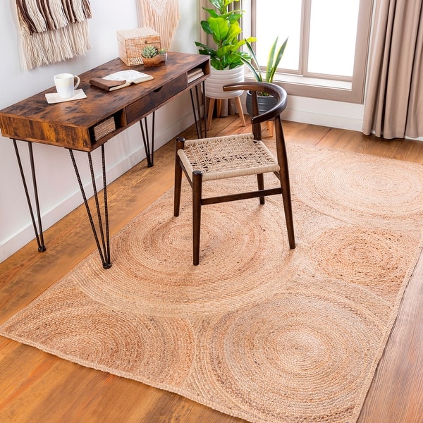 Artistic Weavers Pushti Handmade Cottage Abstract Jute Area Rug - Bed ...